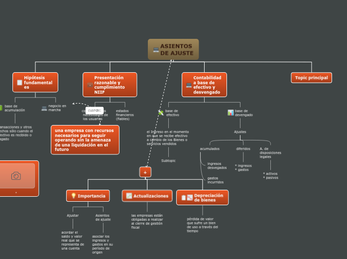 ASIENTOS DE AJUSTE - Mind Map